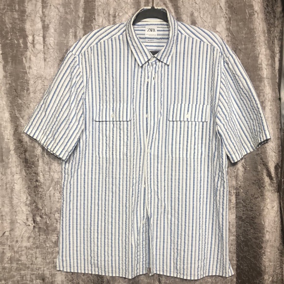 Zara | Shirts | Zara Mens Striped Button Down Shirt | Poshmark